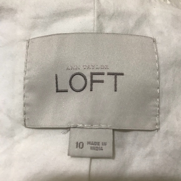 LOFT | Jackets & Coats | Loft Blazer Jacket White Collar Long Office ...